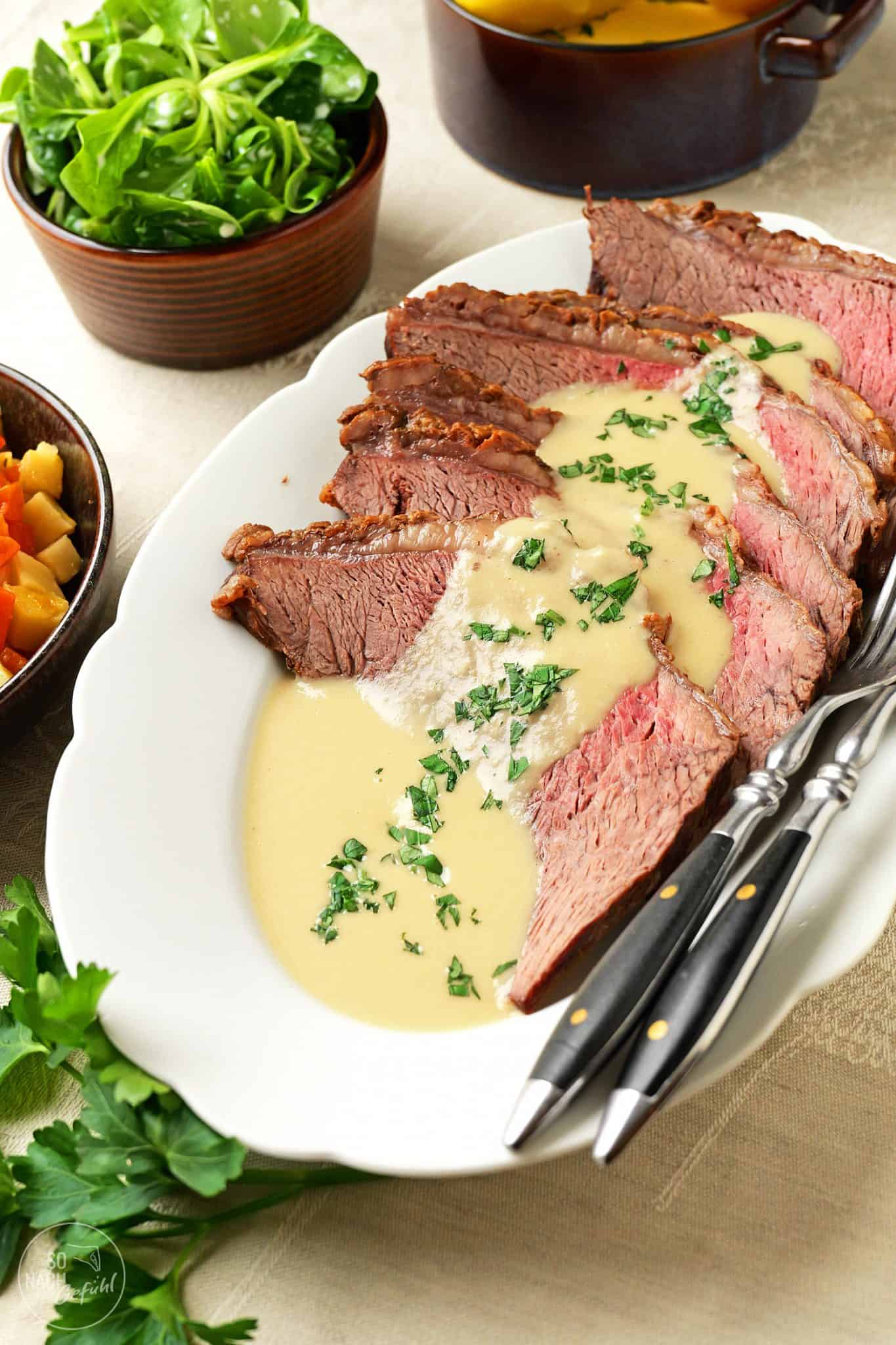 Saftiger Rindstafelspitz mit Meerrettichsauce - So nach Gefühl