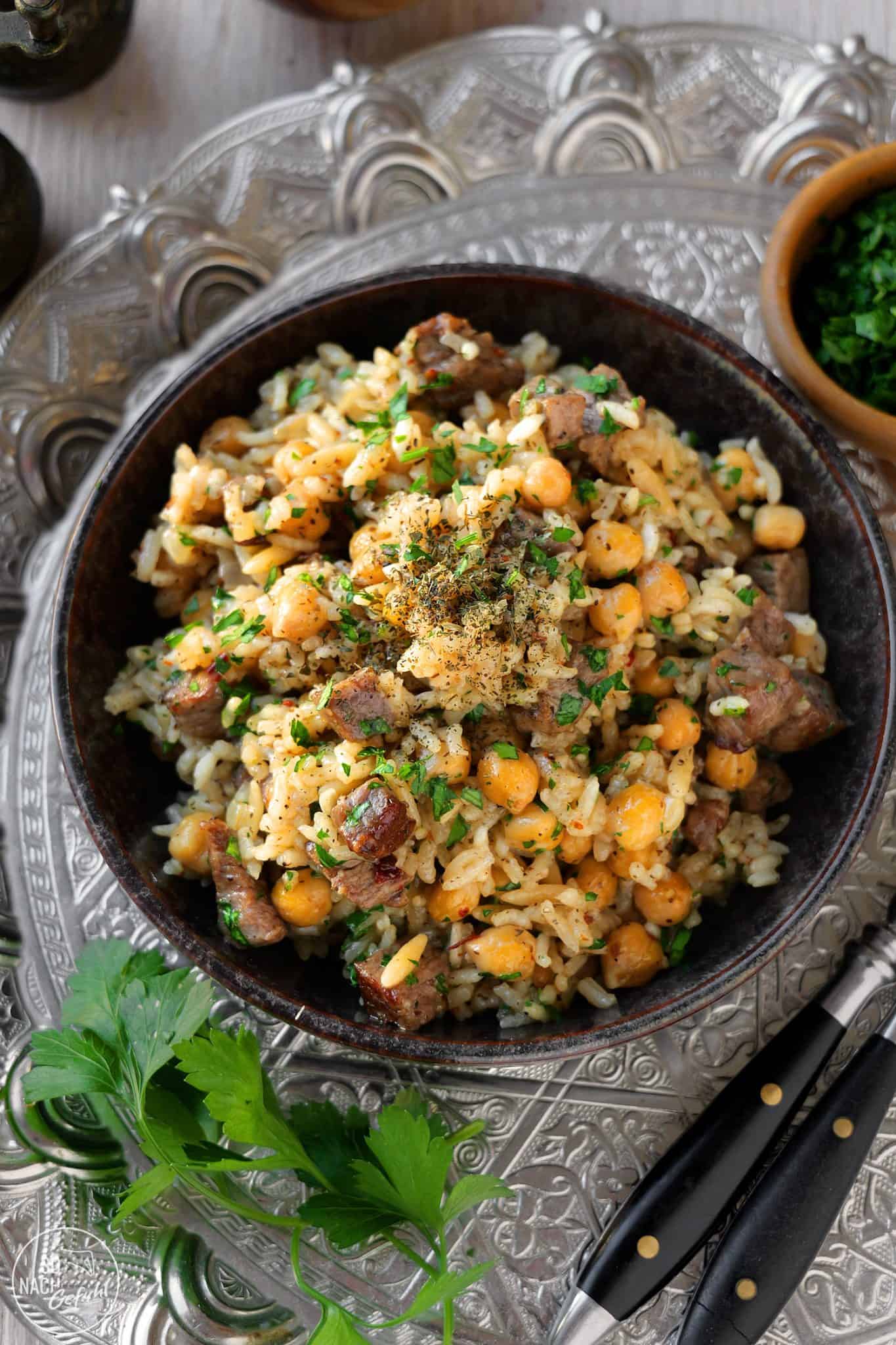 Etli Pilav – türkischer Reis mit Rindfleisch - So nach Gefühl